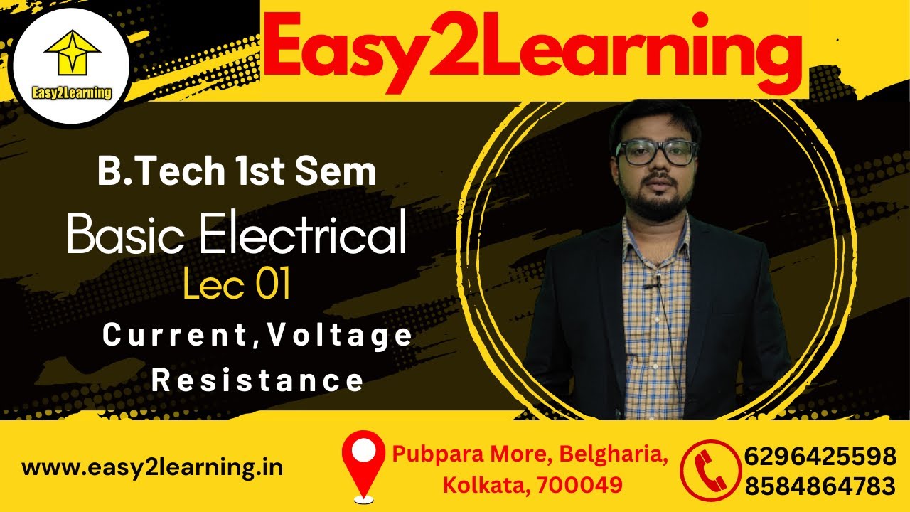 Basic Electrical (Current, Voltage, Resistance) Lec 01| B.Tech 1st Year | By David Das
