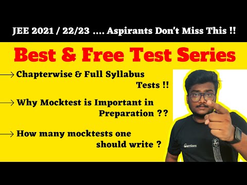 JEE Free Mock Test Sources | Strategy | Chapterwise & Full Syllabus Tests | SCM #jee #mocktest