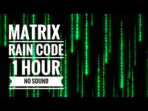 1 Hour Matrix Code Rain Screensaver - Matrix Themed TV Wallpaper 4K | Видео
