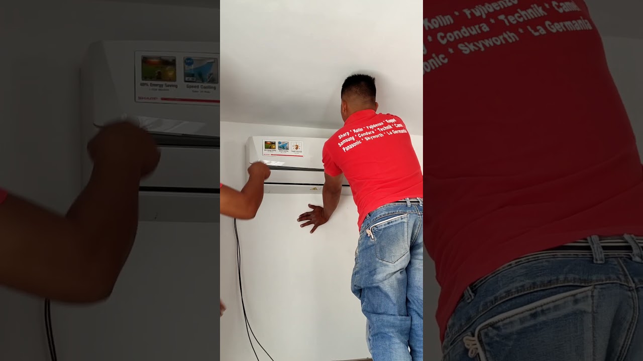 How to install split type aircon
