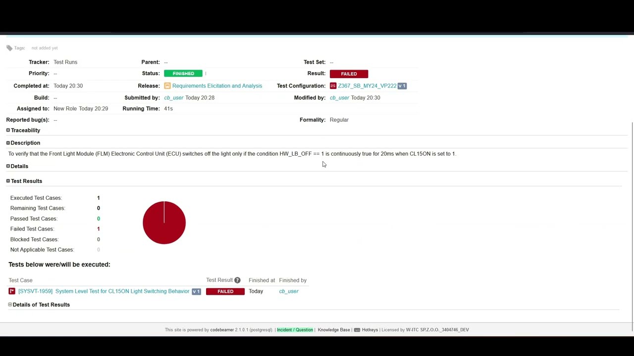 Codebeamer for Beginners Tutorial – Create Test Run