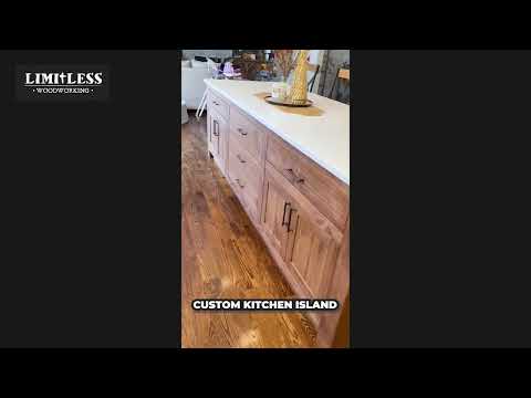 Model 1059 - Custom Kitchen Island Made by Limitless Woodworking