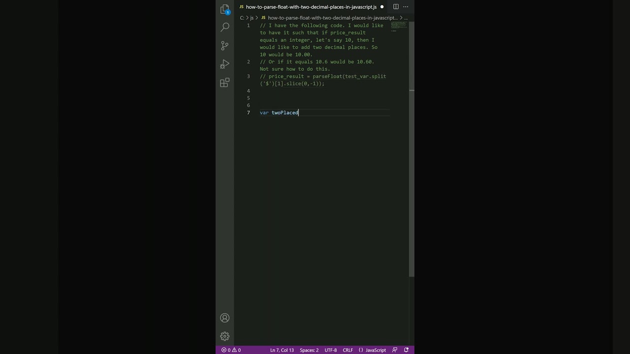 floating point - How to parse float with two decimal places in javascript?