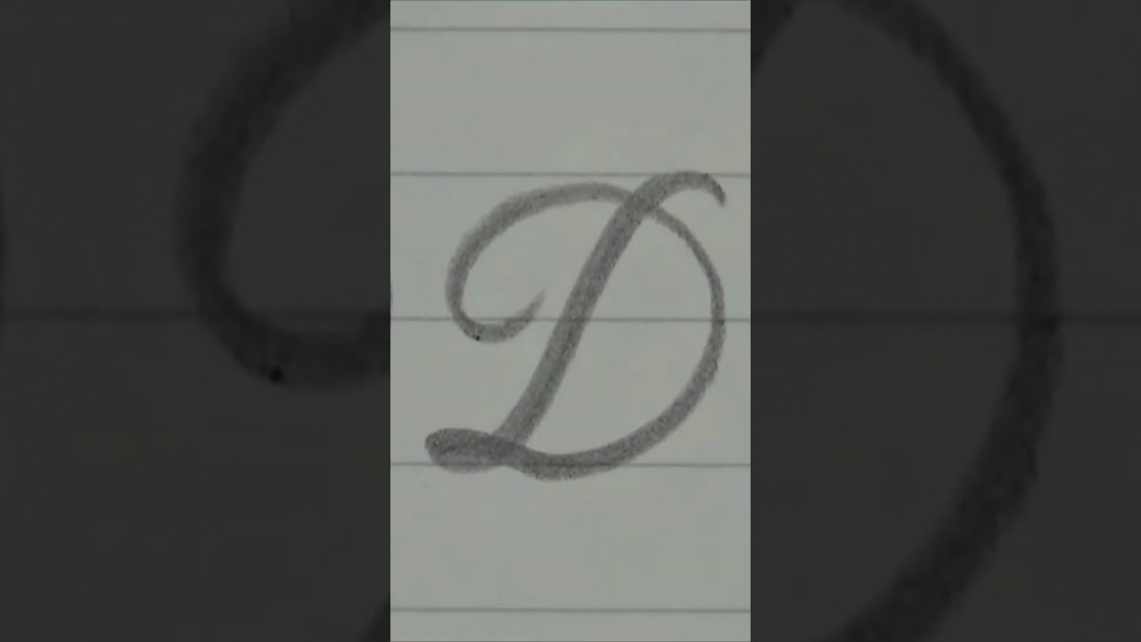 Letra D cursiva. #lettering #letras #alphabet #arte #tutorial #educacion #educación #escuela