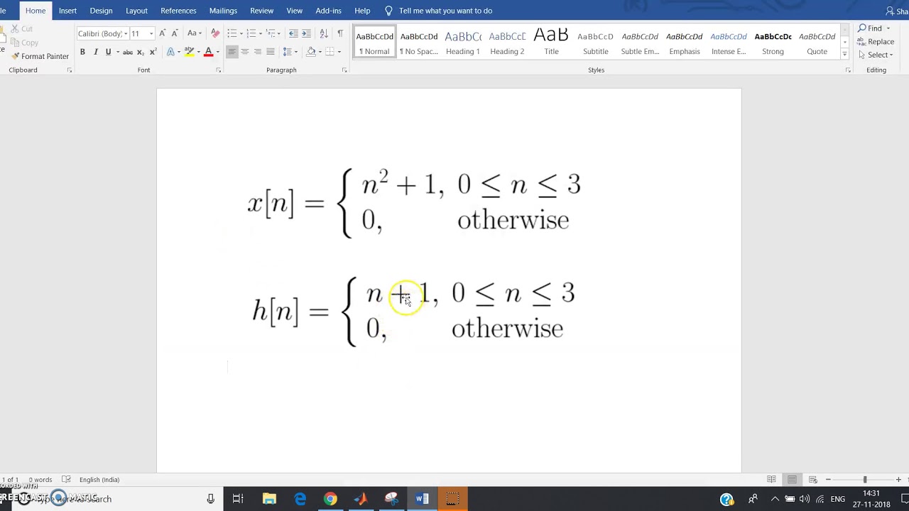 Example 2 on linear convolution using circular convolution |(MATLAB)