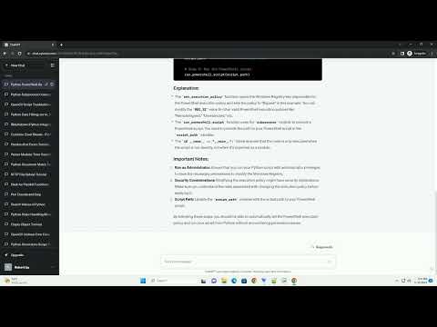 Automatically setting registry value executionpolicy so I can run a powershell script via Python