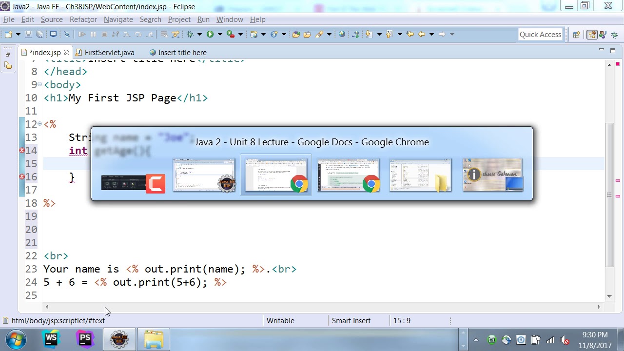 Java Programming 2 - JSP Constructs (Scriplets, Expressions, Declarations)