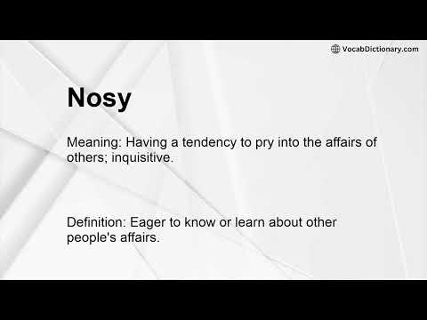 Nosy Meaning