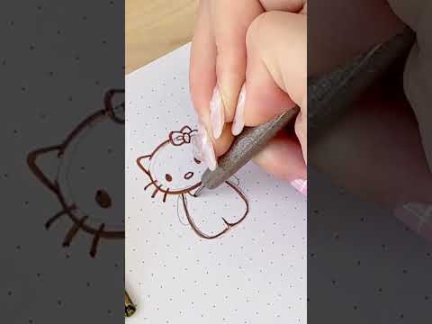 how to draw hello kitty in 60 seconds β¨#shorts