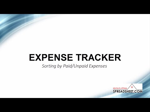 Sorting the Expense Tracker by Paid or Unpaid Expenses