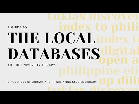 A Guide to the Local Databases of the University of the Philippines Diliman Library