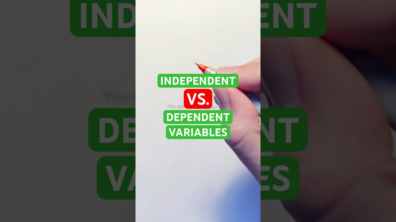 Independent vs. Dependent Variables #Shorts #math #education