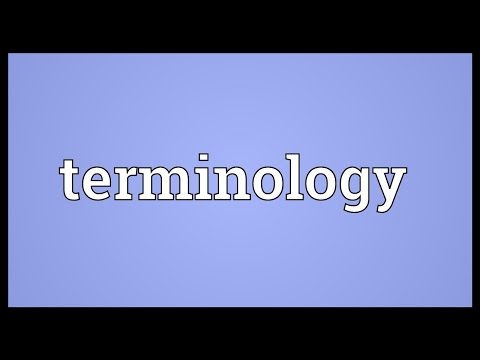 Terminology Meaning