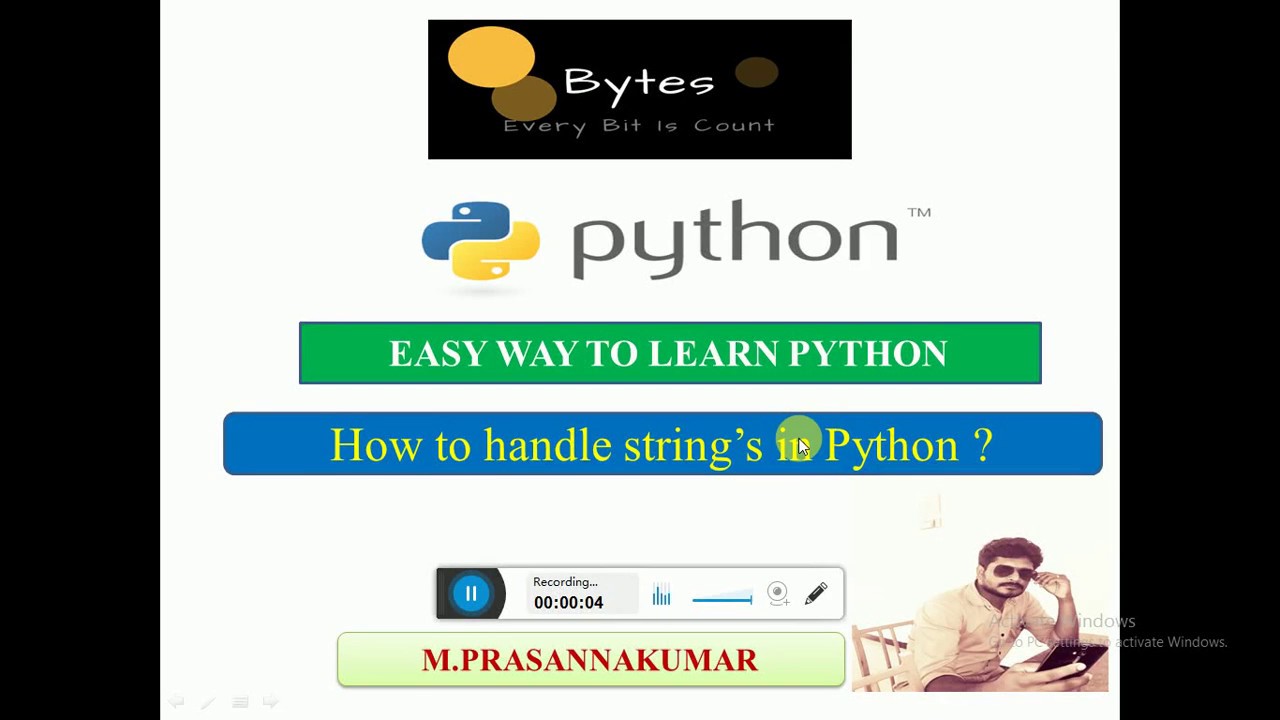# 11 Python Tutorial in Tamil | How to Handle strings in Python