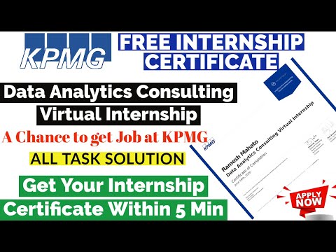 KPMG Internship Certificate | All Task Solution | Inside Sherpa Free Internship Certificate
