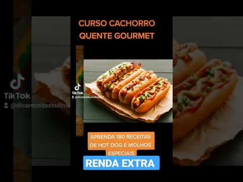 CURSO CACHORRO QUENTE SÃO 180 RECEITAS + 6 BÔNUS GRÁTIS
