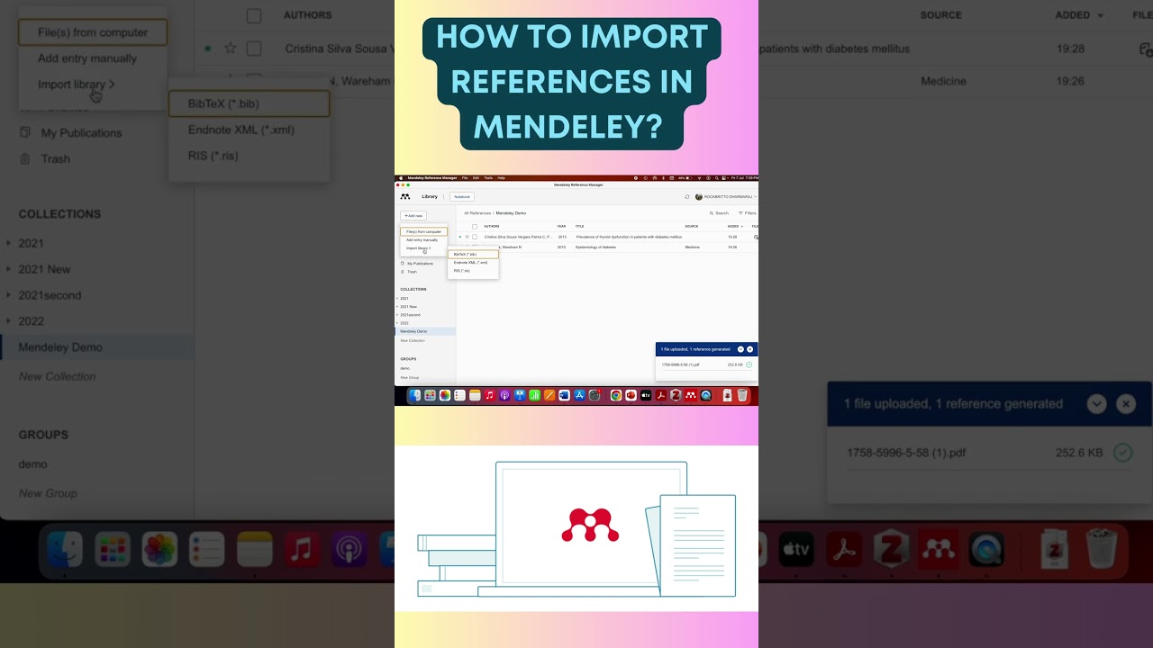 How to import references into the new Mendeley reference manager? #mendeley #research #citation