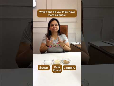 Which has more calories : Sugar, Desi Khand or Jaggery? Find out!#sugar #jaggery #health #healthtips