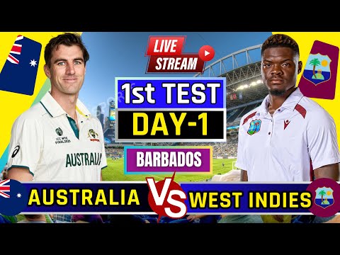 Live aus vs wi 1st test day 1 | live west indies vs australia test today | live cricket match today