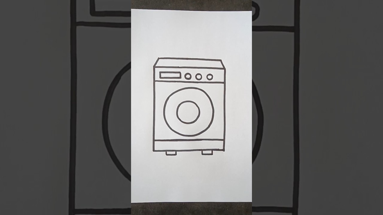 How to draw a Washing Machine