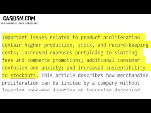 Strategies to Reduce Product Proliferation Case Study Help - Caseism.com