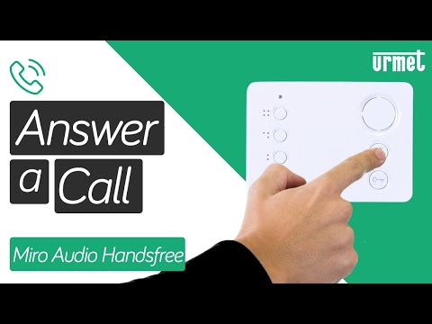 How to Answer a Call & Open the Door - Urmet Miro Audio Handsfree Monitor