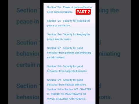 Important Sections of BNSS 2023 |. PART 2 #bnss2023 #importantsections #legal #lawyers