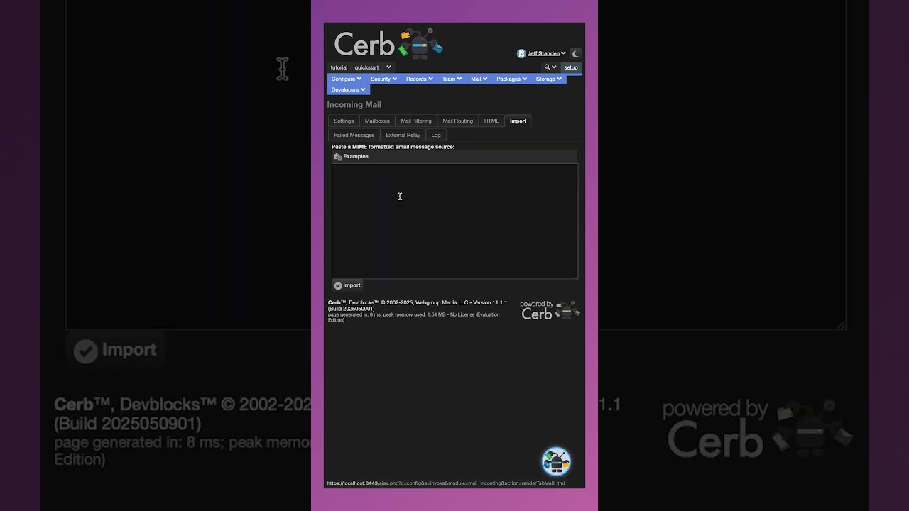 Tip: Import sample email messages to test email routing in Cerb