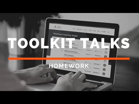 Toolkit Talk: Homework