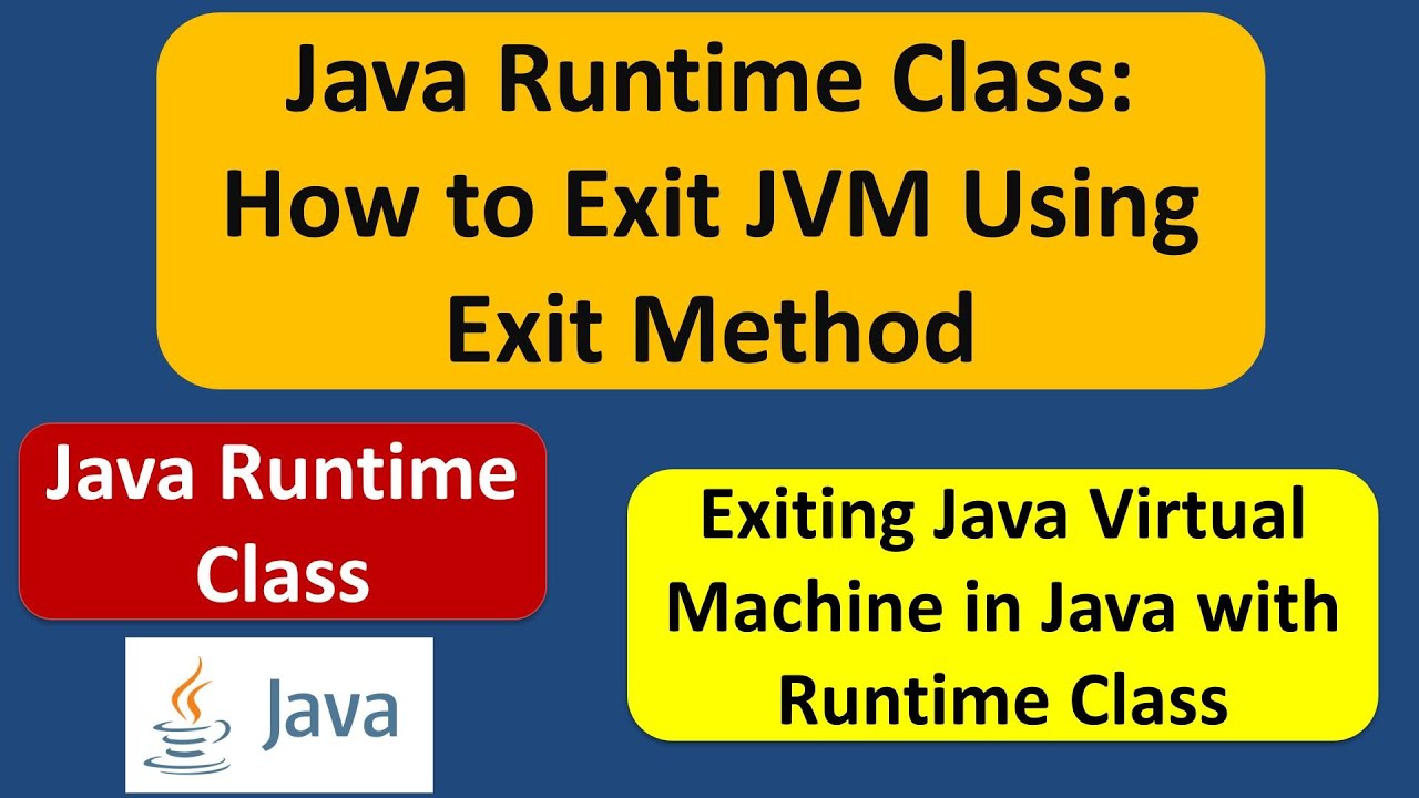 Java Runtime Class: How to Exit JVM Using Exit Method