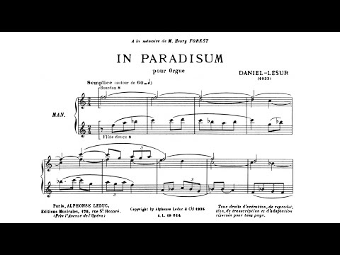 Lesur, Daniel (1933): In paradisum pour orgue — Donald Dumler
