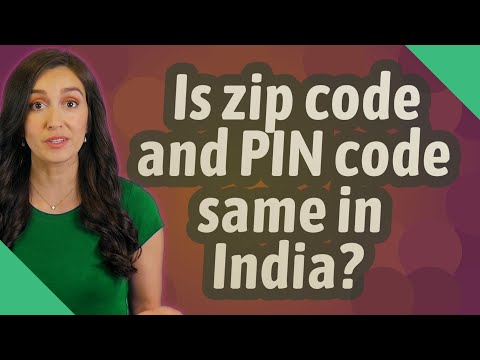 Is zip code and PIN code same in India?