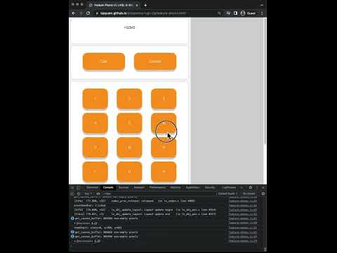 Our #LVGL Feature Phone UI works correctly in #WebAssembly ... Let's run this on #PinePhone #NuttX!
