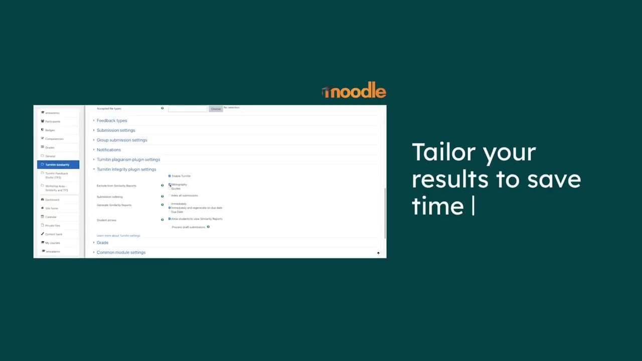 Incorporating similarity checking into Moodle LMS | Turnitin