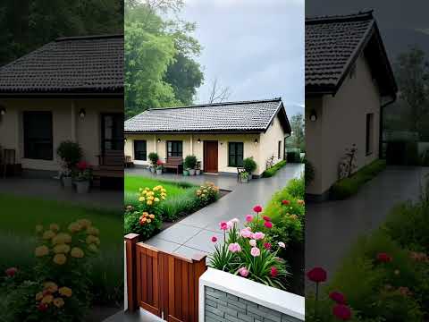 A farmer’s house with a big garden.