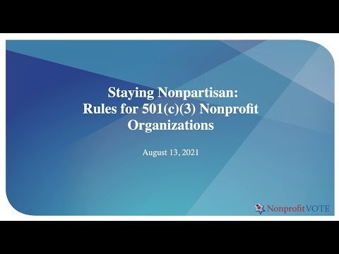 Staying Nonpartisan: Guidelines for 501c3 Voter Engagement Activities