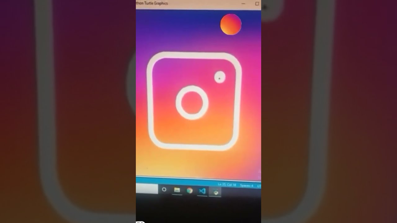 Instagram logo with Python Turtle  #shorts