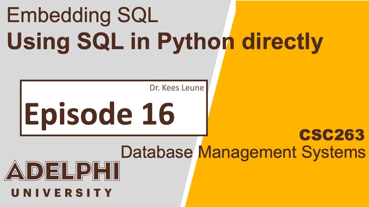 Embedding SQL in Python application