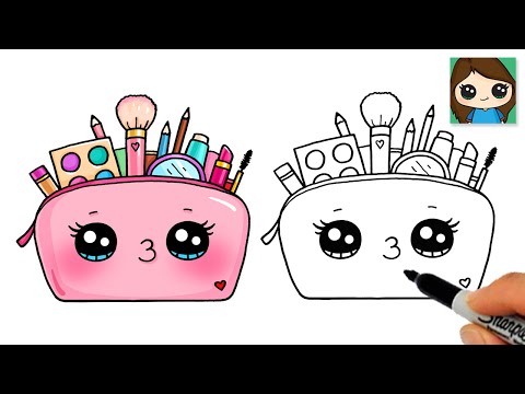 How to Draw a Makeup Beauty Bag Easy Cute 💄
