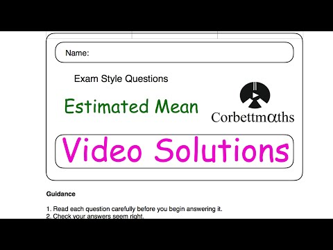 Estimated Mean Answers - Corbettmaths