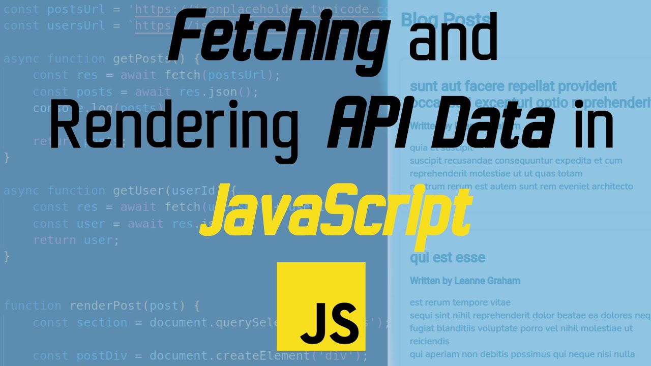 Fetching and Rendering API Data in JavaScript