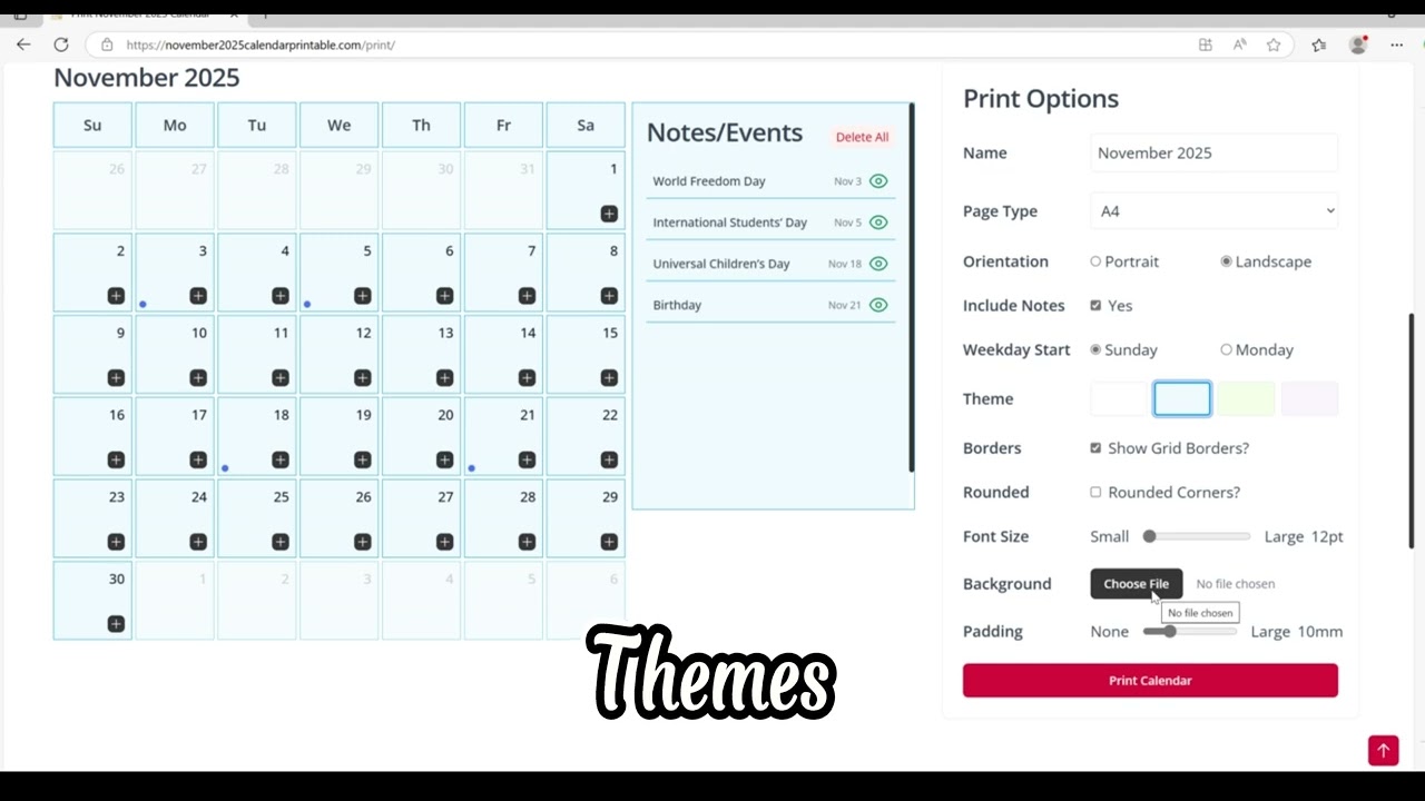🗓️ Your November Calendar Is Just a Click Away #howto #get #November2025 #CustomCalendar