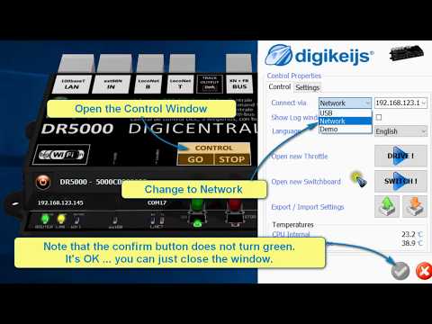 Digikeijs DR5000 04 Connect to Network via a Router | rudysmodelrailway