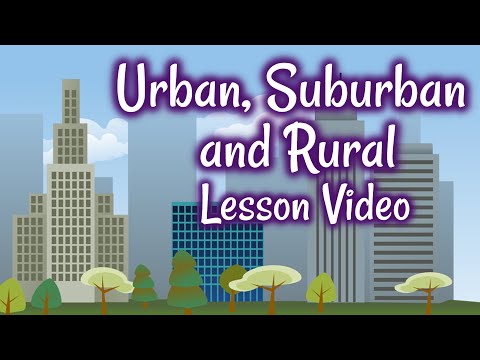 Urban, Suburban and Rural Lesson Video