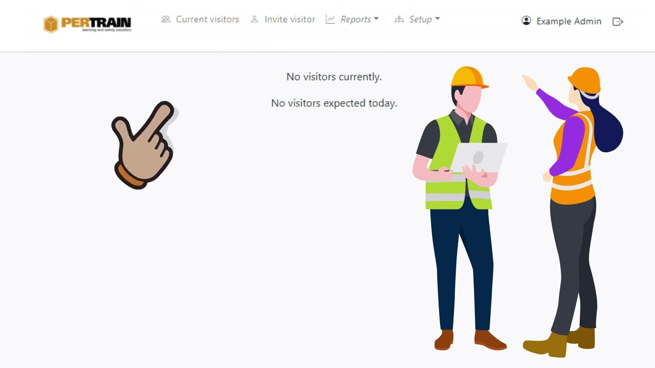 Pertrain visitor induction administrator instructions