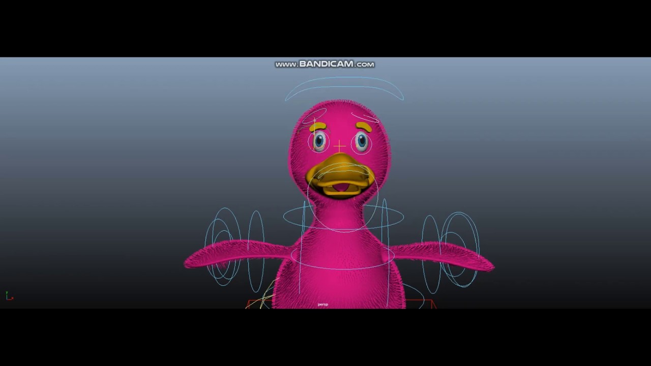 Duck rigged 3d model overview