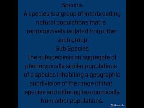 #WOB #Zoology Definitions of Taxonomy, systematic, species, subspecies, polytypic, taxon, phenon.