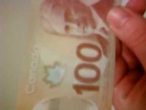Dolla-Dolla Bill Y`all (New Canadian 100 Dollar Bill)...