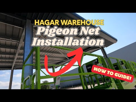 📍 On Site at Hagar Warehouse – Installing a Pigeon Net the Right Way 🕊️🔧