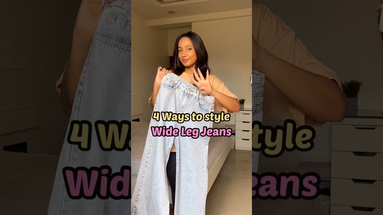 4 ways to style Wide Leg Jeans #outfitideas #affordablefashion